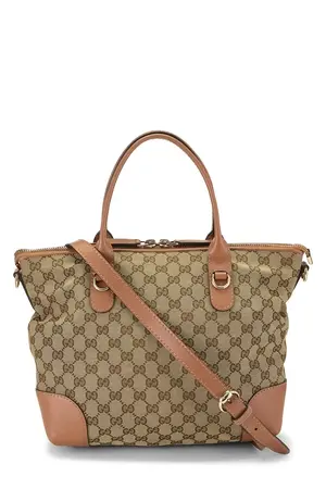 Gucci Original Gg Heart Bit Zip Tote - Beige