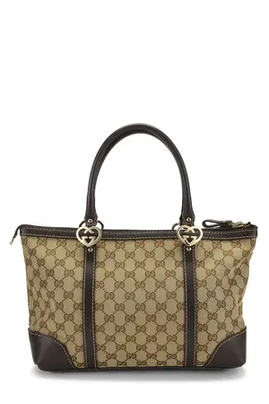 Gucci Original Gg Lovely Heart Tote - Brown