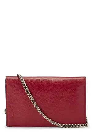 Gucci Interlocking Wallet On Chain - Red