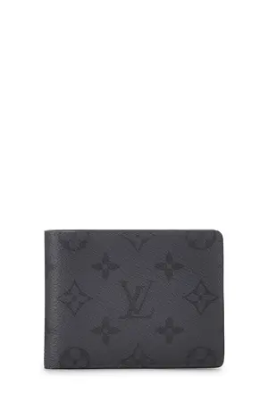LOUIS VUITTON Monogram Eclipse Reverse Slender Wallet - Grey