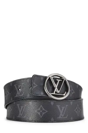 LOUIS VUITTON Monogram Eclipse Ceinture Circle 90 - Black