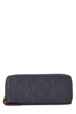 LOUIS VUITTON Bleu Infini Empreinte Clemence Wallet - Navy