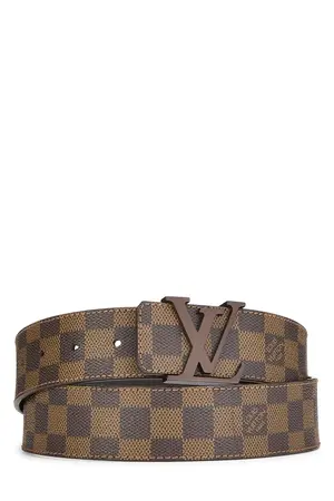 LOUIS VUITTON Damier Ebene Ceinture Initiales 100 - Brown