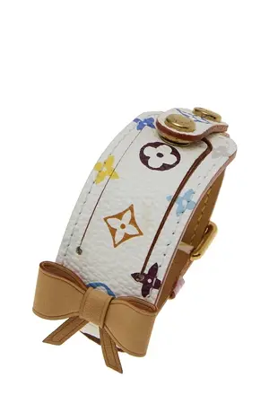 LOUIS VUITTON Takashi Murakami Monogram Multicolore Address Bracelet - White