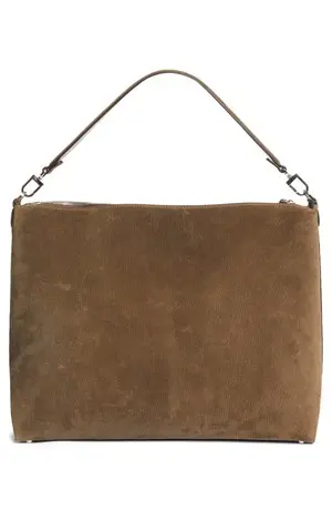 TOTEME Medium Bevel Corded Suede Hobo Bag
