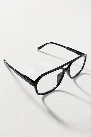 ELITE EYEWEAR Flat-top Aviator Blue Light Readers - Black