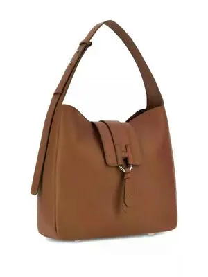 Hogan Logo-buckle Shoulder Bag - Brown