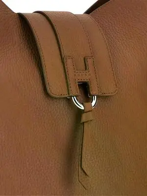 Hogan Logo-buckle Shoulder Bag - Brown