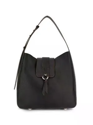 Hogan Grained Leather Shoulder Bag - Black
