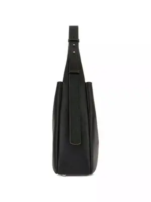 Hogan Grained Leather Shoulder Bag - Black