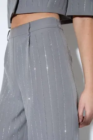 MISSPAP Embellished Straight Leg Trousers