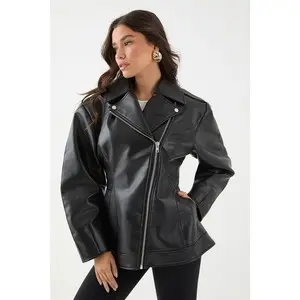MISSPAP Faux Leather Biker Jacket