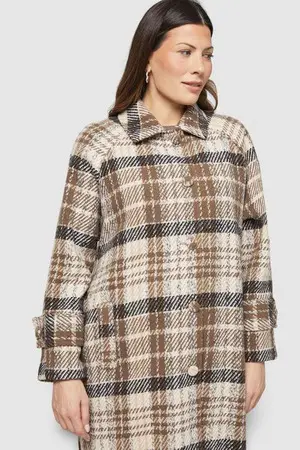 WALLIS Button-through Check Coat