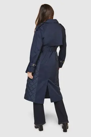 WALLIS Padded Belted Trench Coat