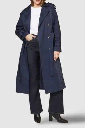 WALLIS Padded Belted Trench Coat