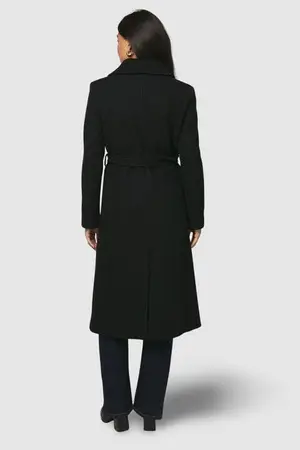 WALLIS Knitted Collar Button Through Wrap Coat