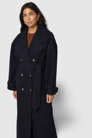 WALLIS Wide Lapel Trench Coat
