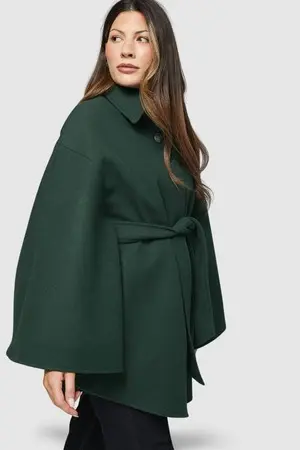 WALLIS Wool Mix Belted Cape