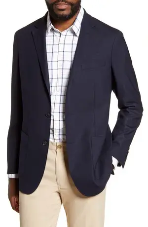 Mizzen+main Lavelle Summerweight Navy Wool Blazer - Blue