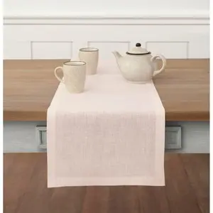 SOLINO HOME Linen Table Runnerfete Pink