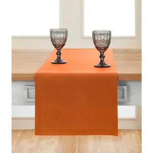 SOLINO HOME Linen Table Runnerfete Pumpkin