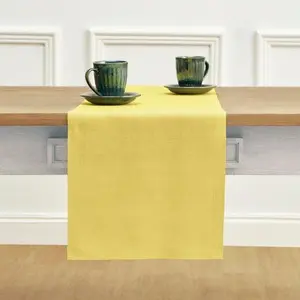 SOLINO HOME Linen Table Runnerfete Sunshine Yellow