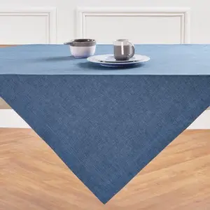 SOLINO HOME Linen Table Throwathena - Blue Denim