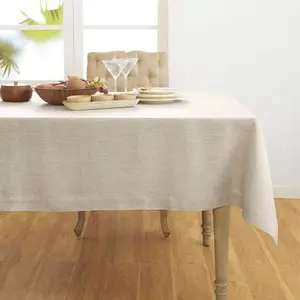 SOLINO HOME Linen Table Throwathena Light Natural