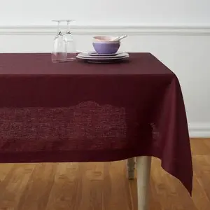 SOLINO HOME Linen Table Throwathena Red Garnet