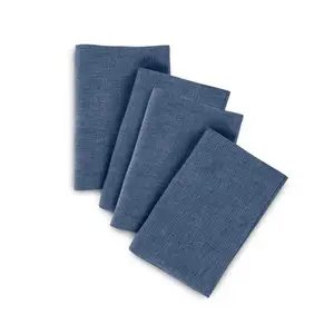 SOLINO HOME Linen Dinner Napkinsathena - Blue Denim