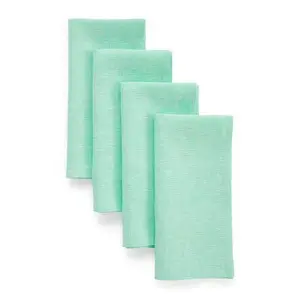 SOLINO HOME Linen Dinner Napkinsathena Chambray Aqua