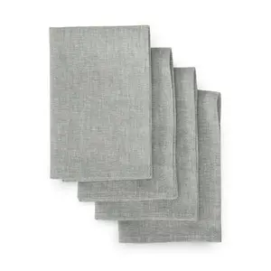 SOLINO HOME Linen Dinner Napkinsathena Chambray Grey