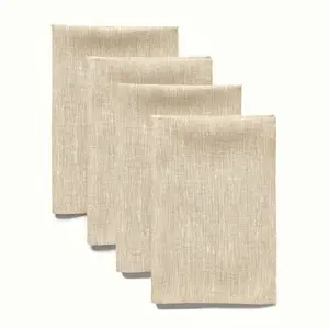 SOLINO HOME Linen Dinner Napkinsathena Champagne Beige
