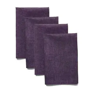 SOLINO HOME Linen Dinner Napkinsathena Grape