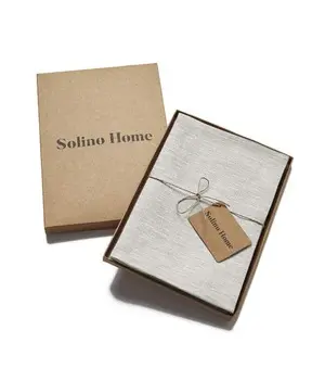 SOLINO HOME Linen Dinner Napkinsathena - Oyster Grey