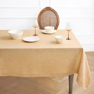 SOLINO HOME Linen Tableclothathena - Golden Nugget