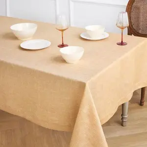 SOLINO HOME Linen Tableclothathena - Golden Nugget