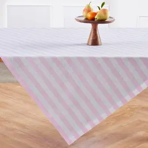 SOLINO HOME Linen Table Throwsorrento Stripe - Pink And White