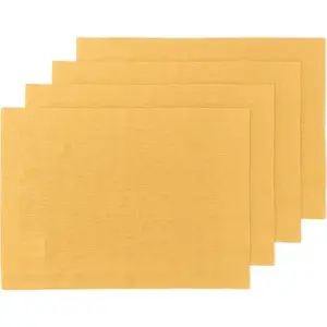 SOLINO HOME Linen Placematsfete Mustard Yellow