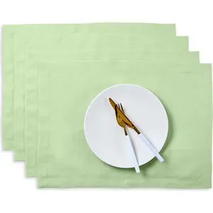 SOLINO HOME Linen Placematsfete Pastel Green
