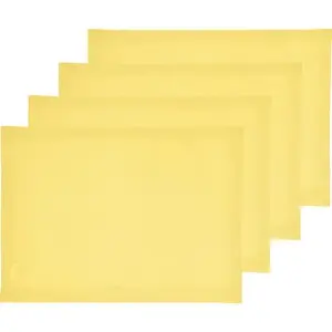 SOLINO HOME Linen Placematsfete Sunshine Yellow