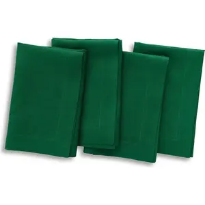 SOLINO HOME Linen Dinner Napkinsfete Christmas Green