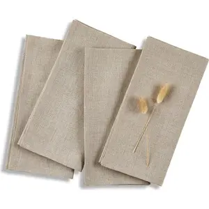 SOLINO HOME Linen Dinner Napkinsfete Natural