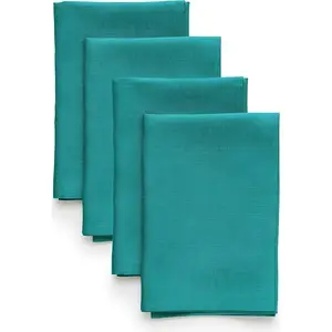 SOLINO HOME Linen Dinner Napkinsfete Teal