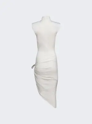 AREA Crystal Knot Draped Midi