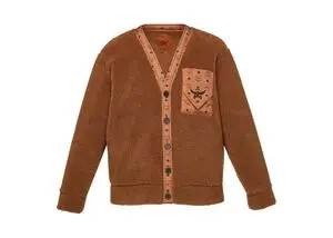 Mcm Monogram Pocket Fleece Cardigan Jacket