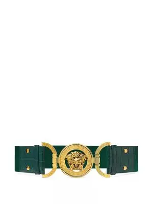Versace Medusa Buckle Belt - Green