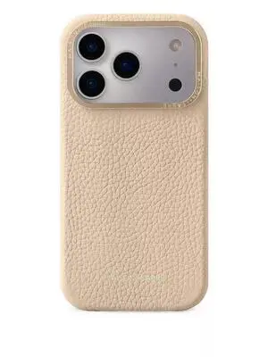 MAISON DE SABRE Logo-lettering Leather Iphone 17 Pro Case - Neutrals
