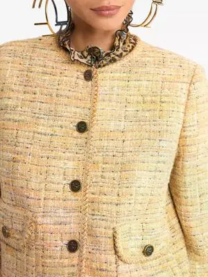 Etro Tweed-effect Cropped Jacket - Neutrals