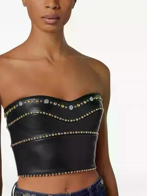 Versace Studded Leather Top